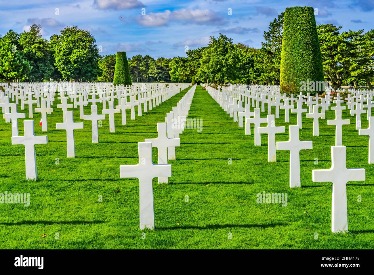 White Crosses Jewish Star American Military World War 2 Cemetery ...