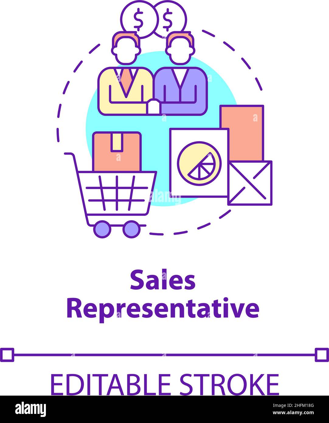 Sales representative concept icon Stock Vector Image & Art - Alamy