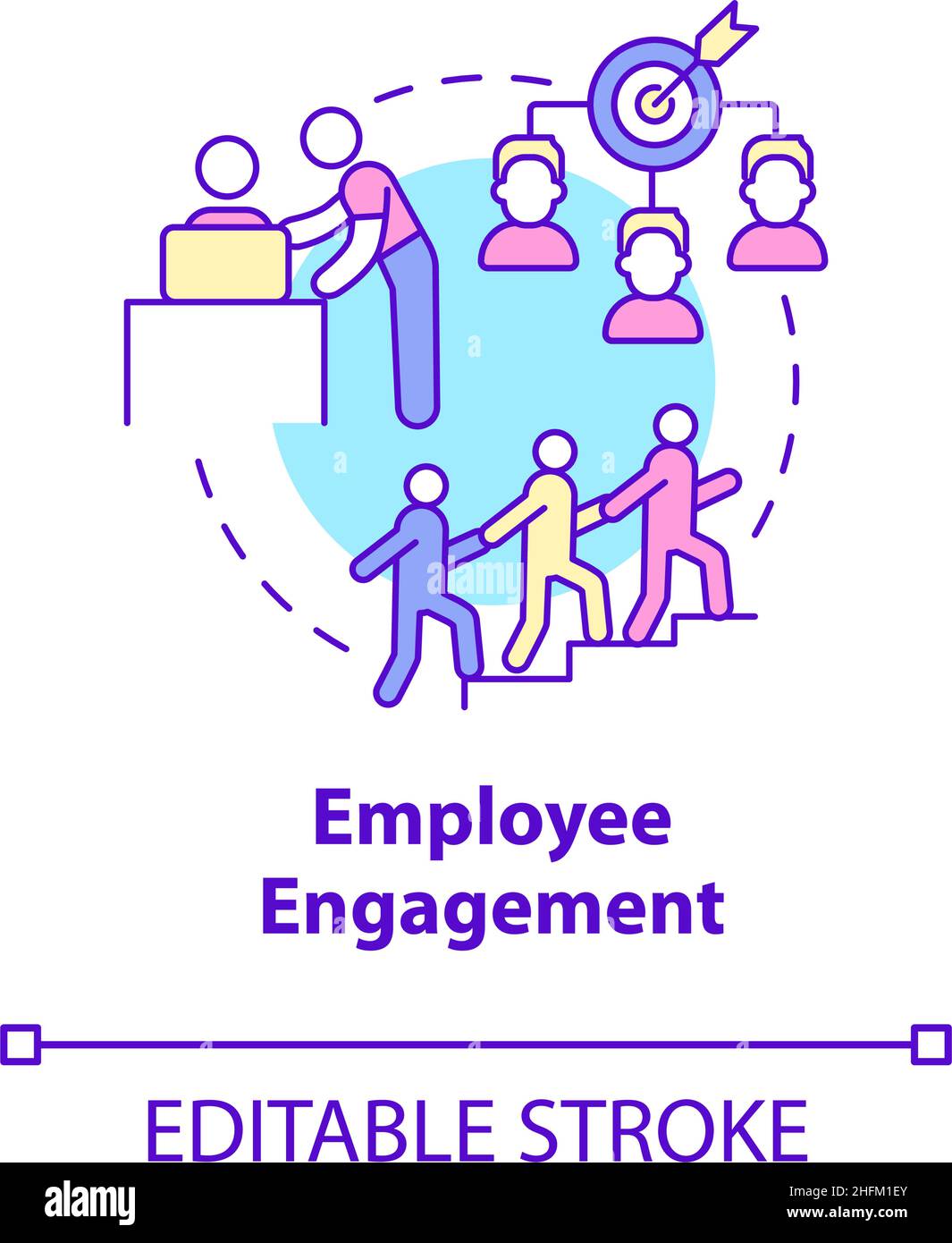 Employee engagement concept icon Stock Vector Image & Art - Alamy