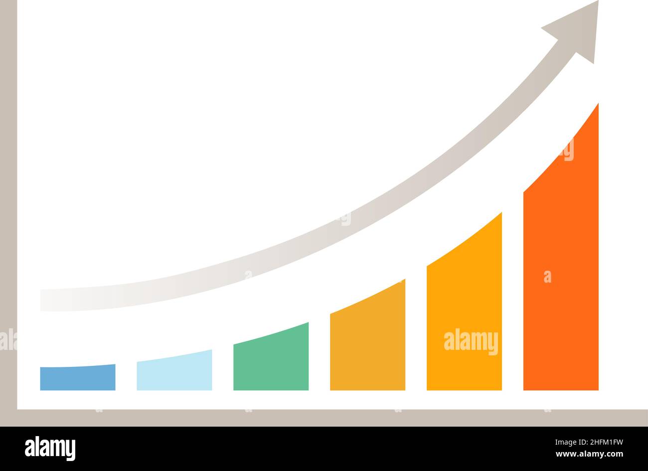 business chart or graph symbol, economic growth and success vector ...