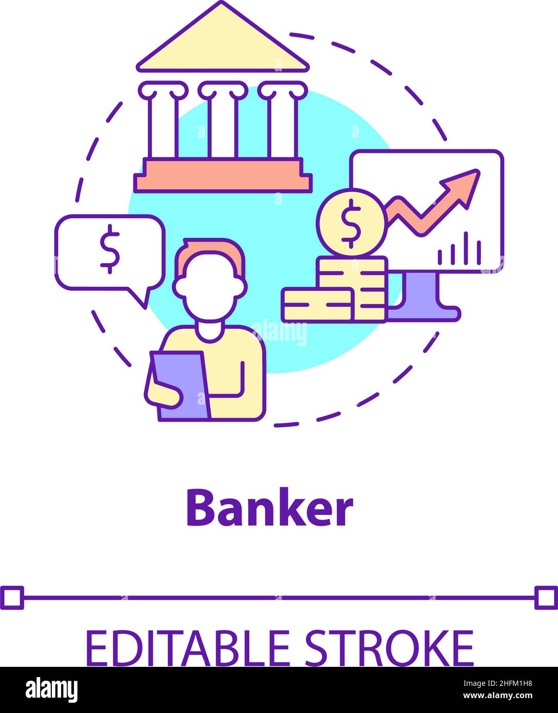 Banker concept icon Stock Vector Image & Art - Alamy