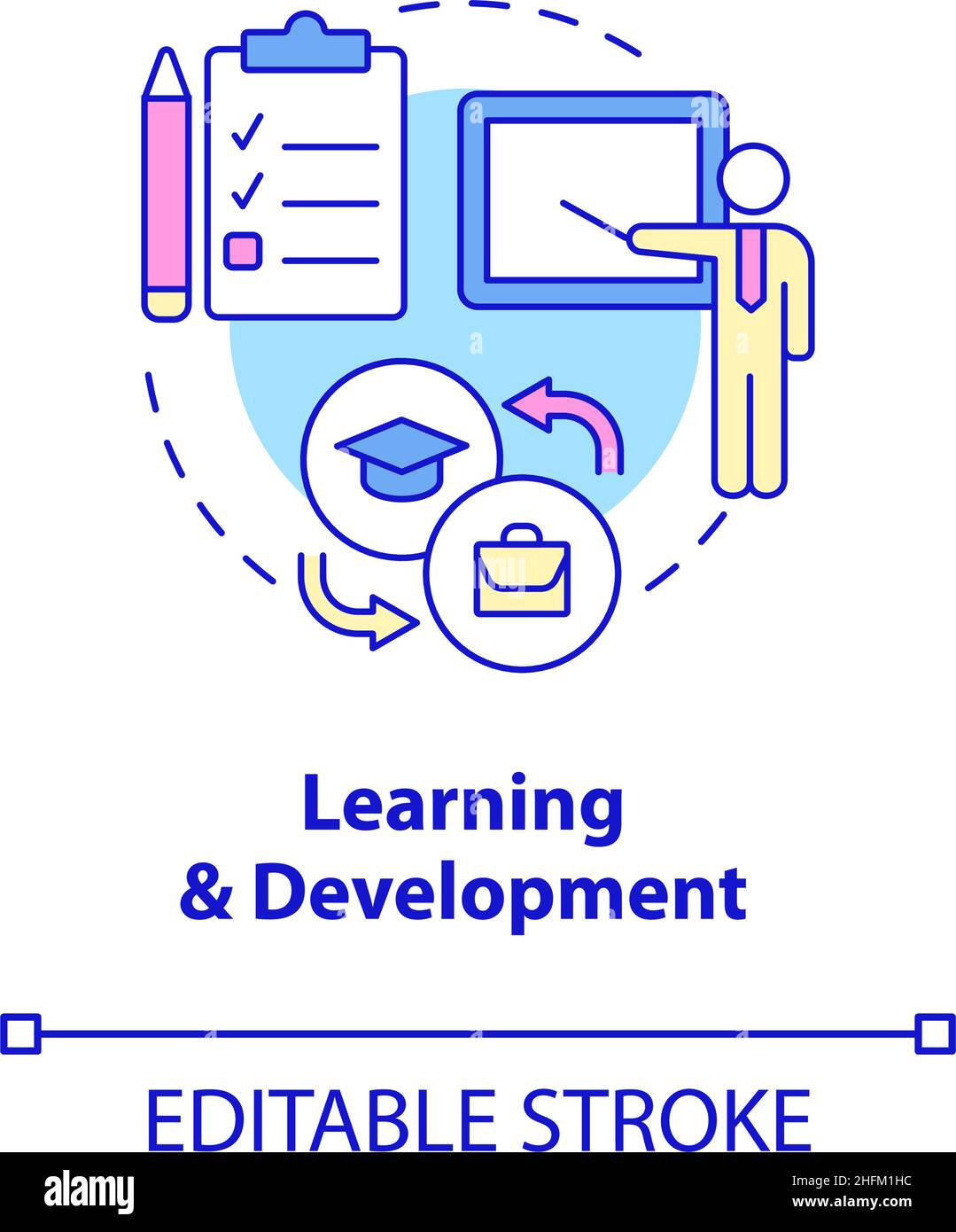 Learning and development concept icon Stock Vector Image & Art - Alamy