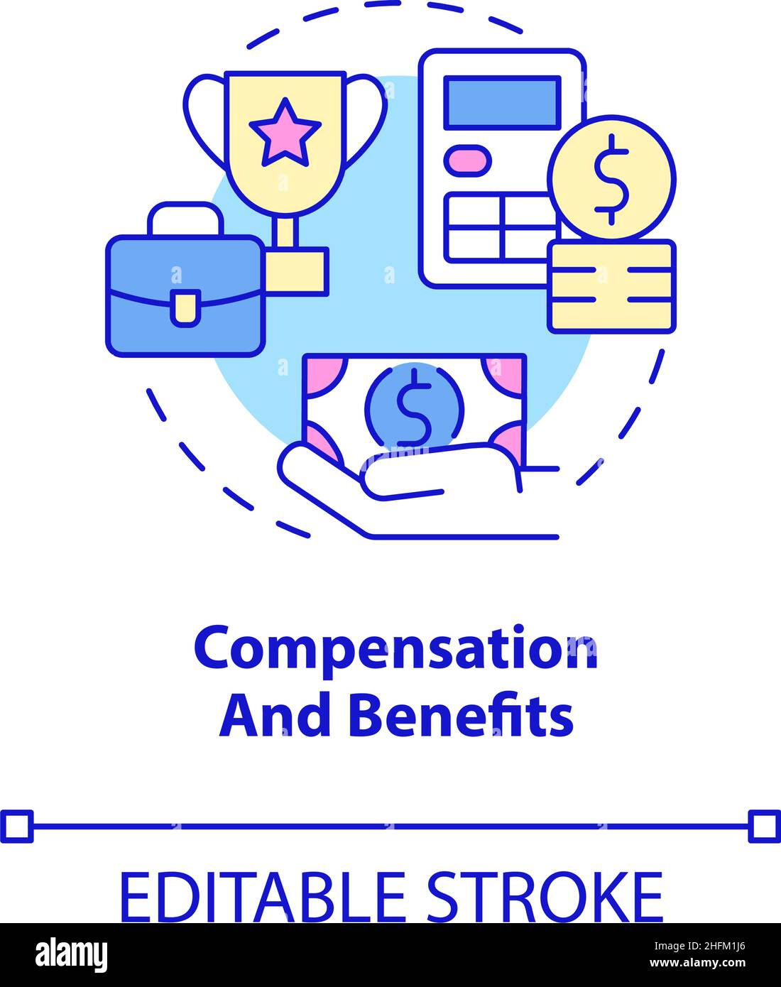Compensation and benefits concept icon Stock Vector Image & Art - Alamy