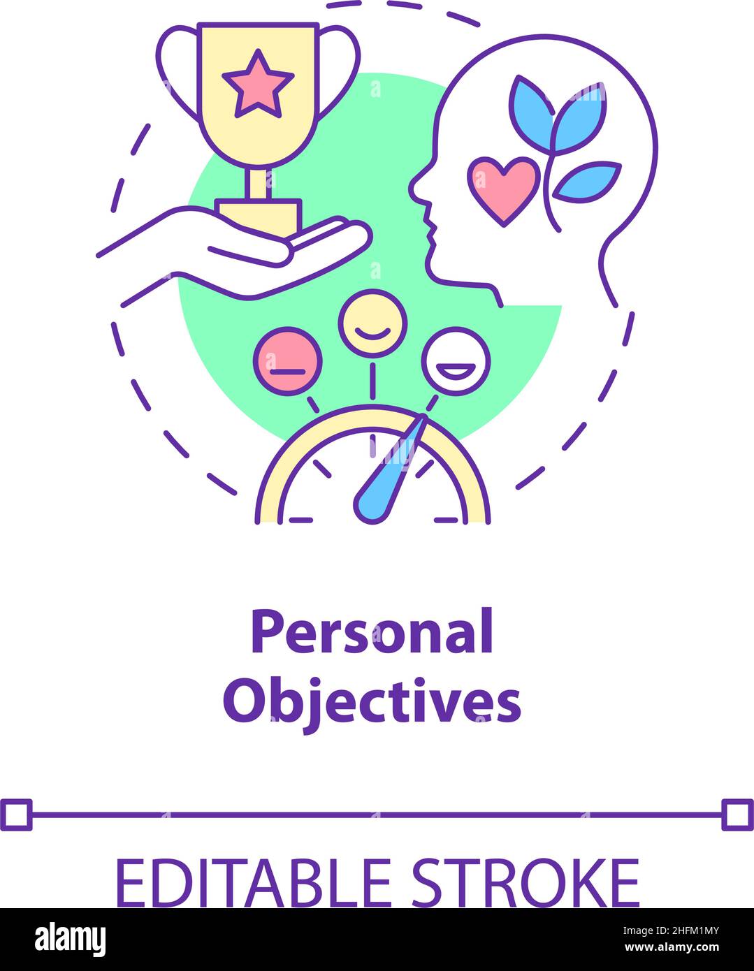 Personal objectives concept icon Stock Vector Image & Art - Alamy