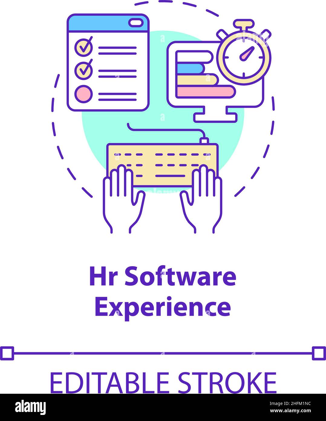 HR software experience concept icon Stock Vector Image & Art - Alamy