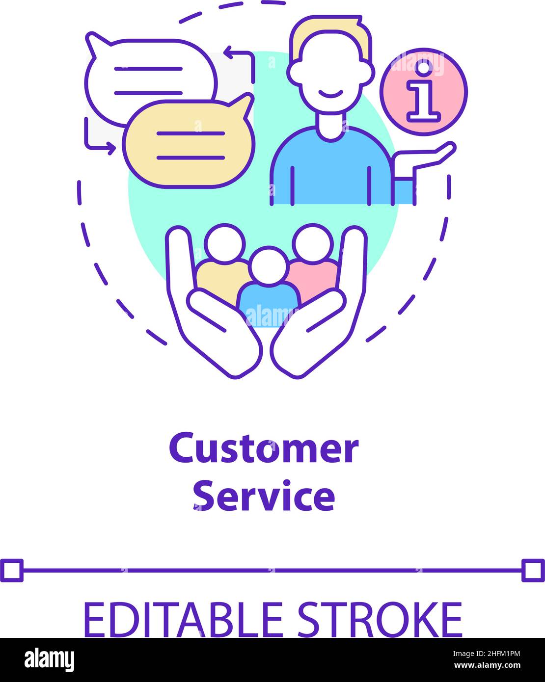 Customer service concept icon Stock Vector Image & Art - Alamy
