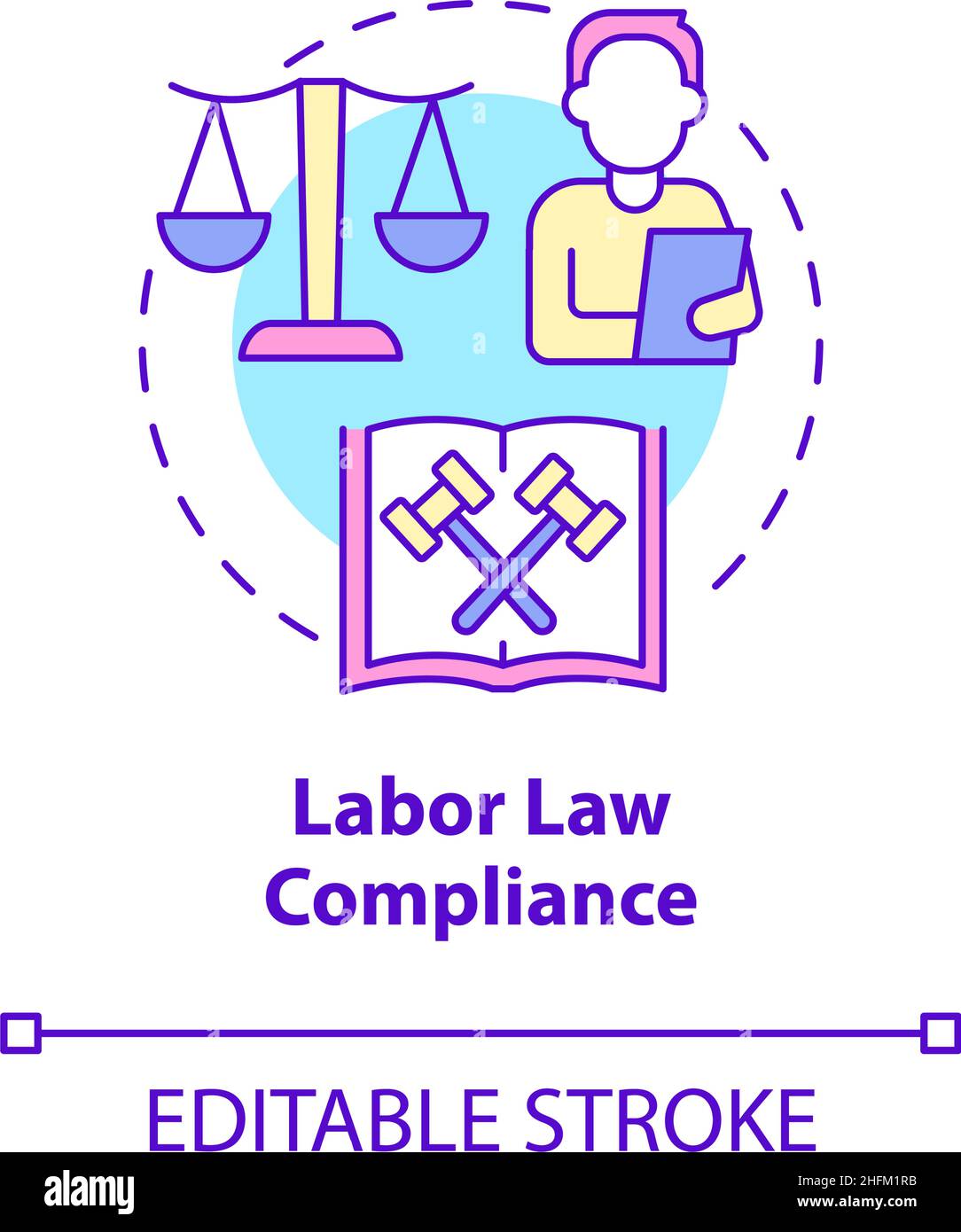 Labor law compliance concept icon Stock Vector Image & Art - Alamy