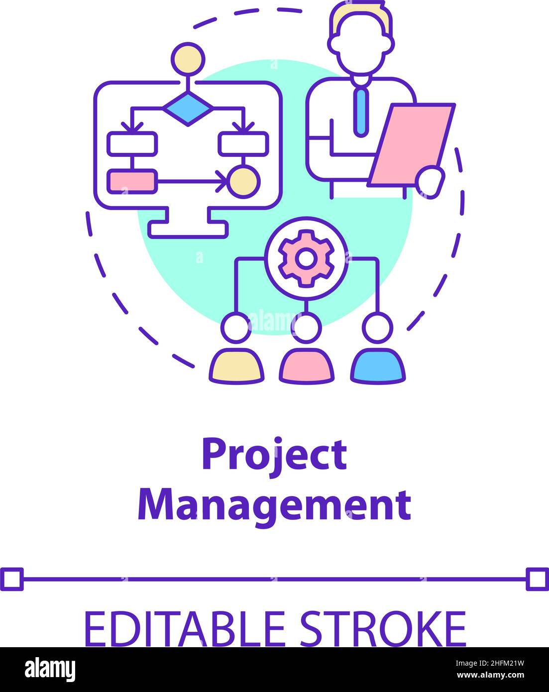 Hr project management concept Stock Vector Images - Alamy