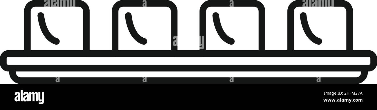Cooler ice cube tray icon outline vector. Mold container. Water kitchen ...