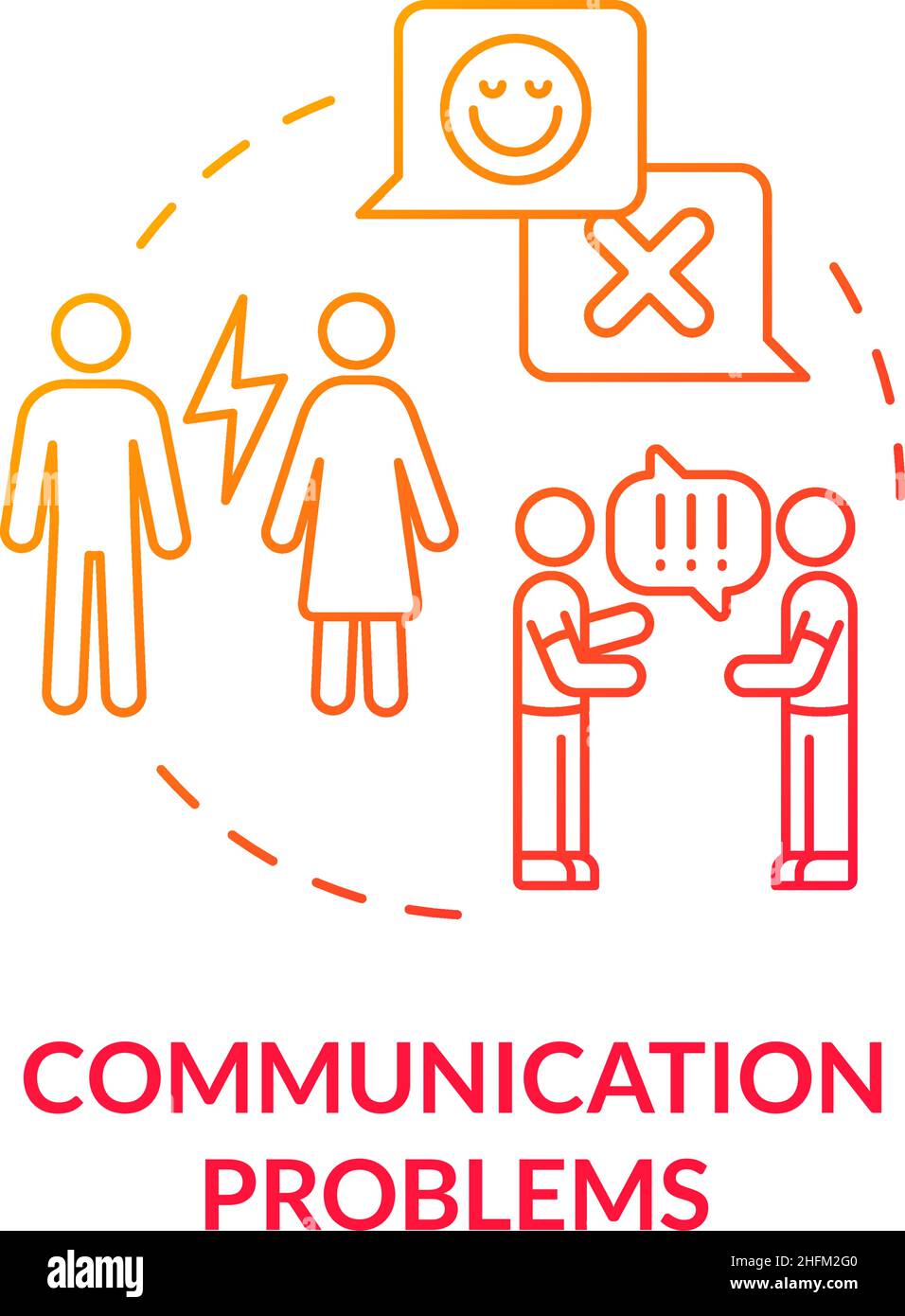 Communication problems red gradient concept icon Stock Vector Image ... Communication problems red gradient concept icon Stock Vector Image ...