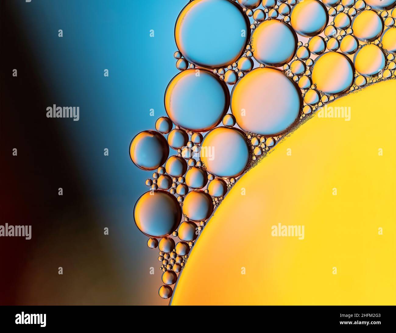 Oil Droplets Macro Photography Background Screensaver Print with ...