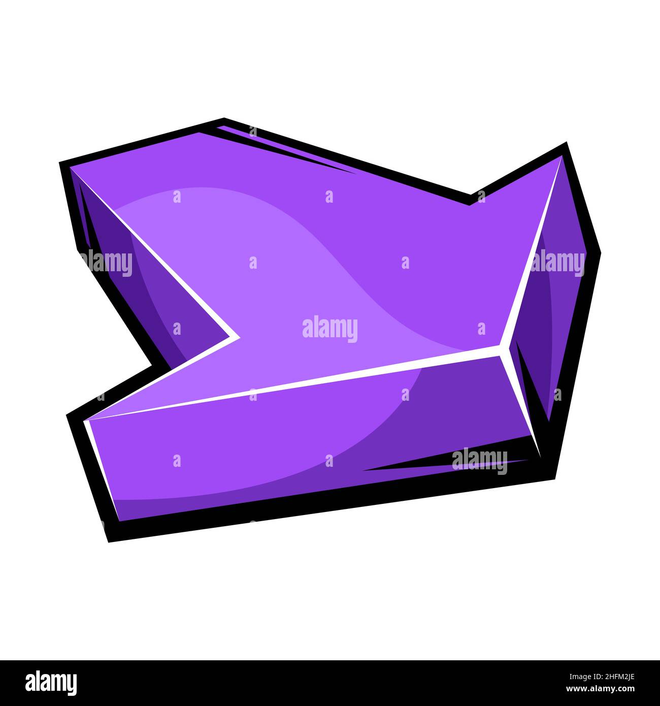 Illustration of abstract graffiti arrow. Cartoon teenage creative image ...