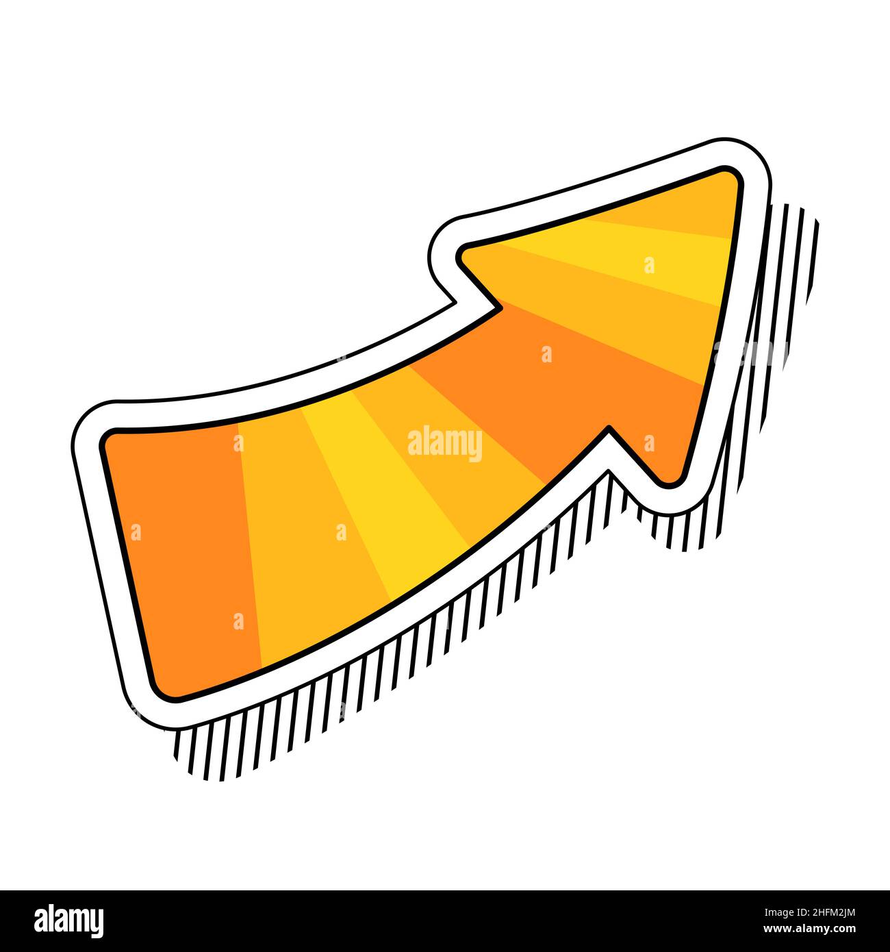 Illustration of abstract graffiti arrow. Cartoon teenage creative image ...