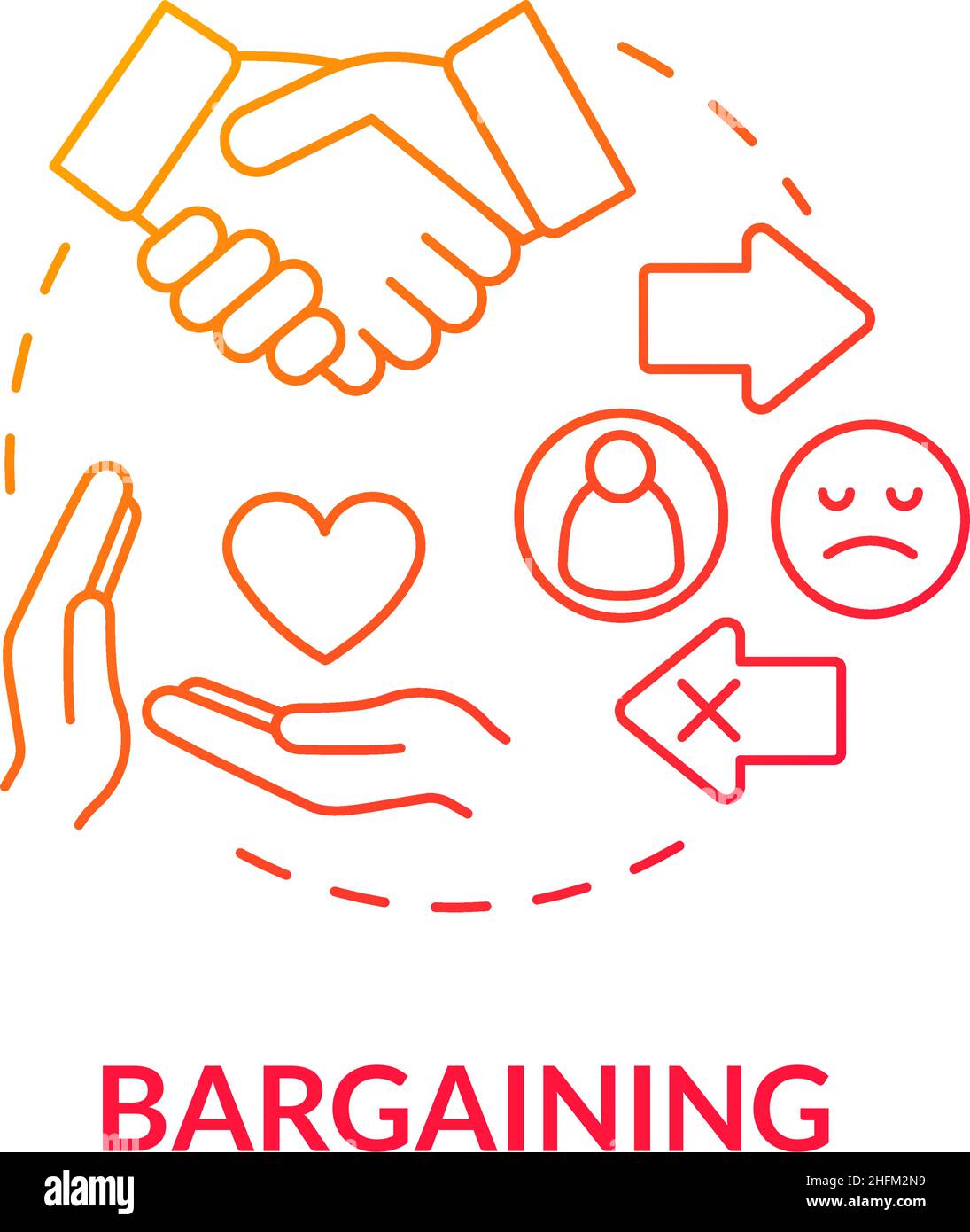 Bargaining red gradient concept icon Stock Vector Image & Art - Alamy