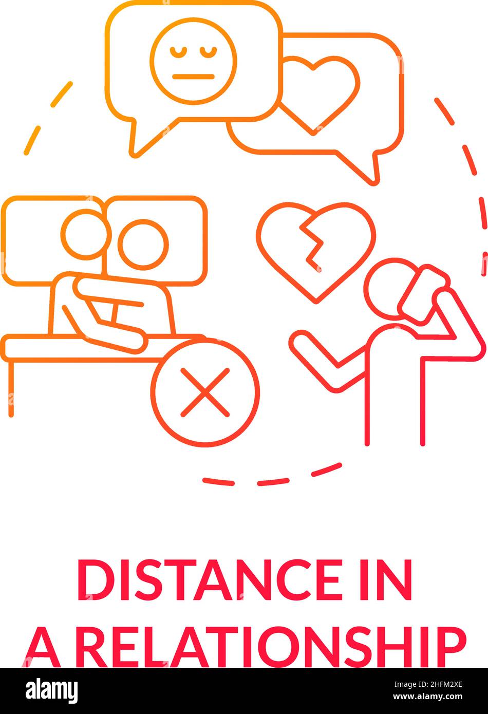 Emotional distance Stock Vector Images - Alamy