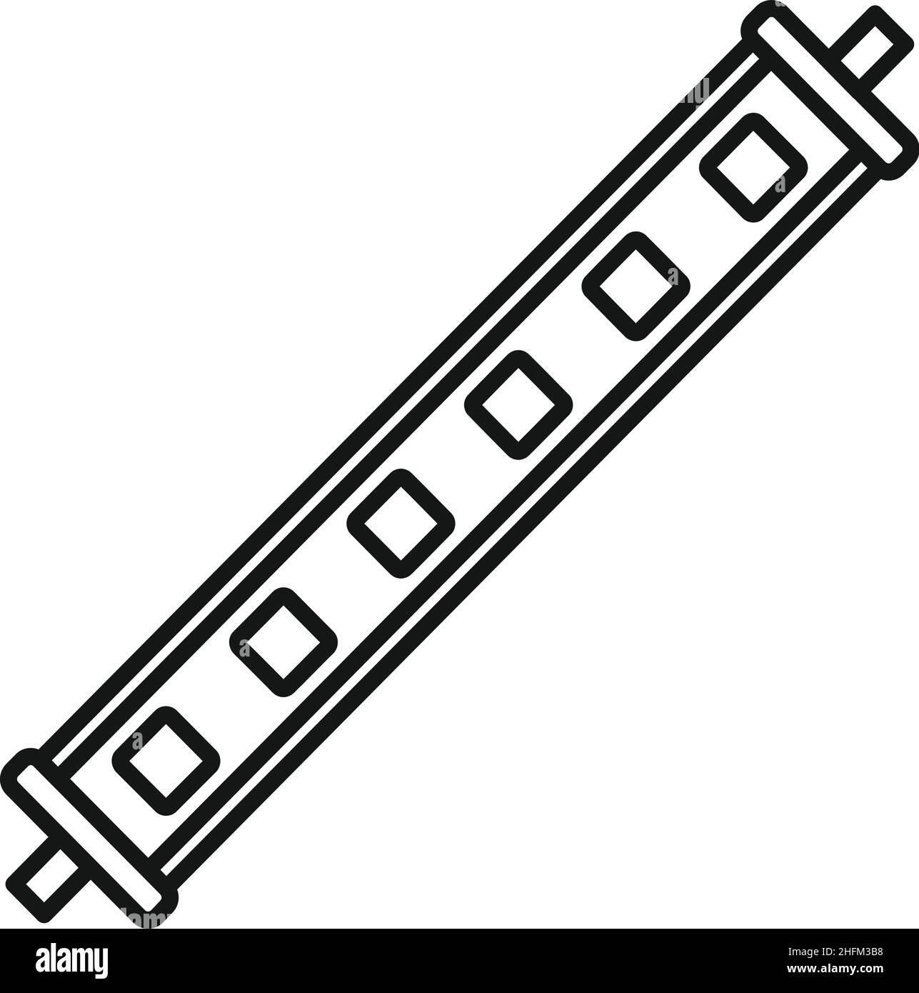 Neon led strip icon outline vector. Diode light. Stripe tape Stock ...