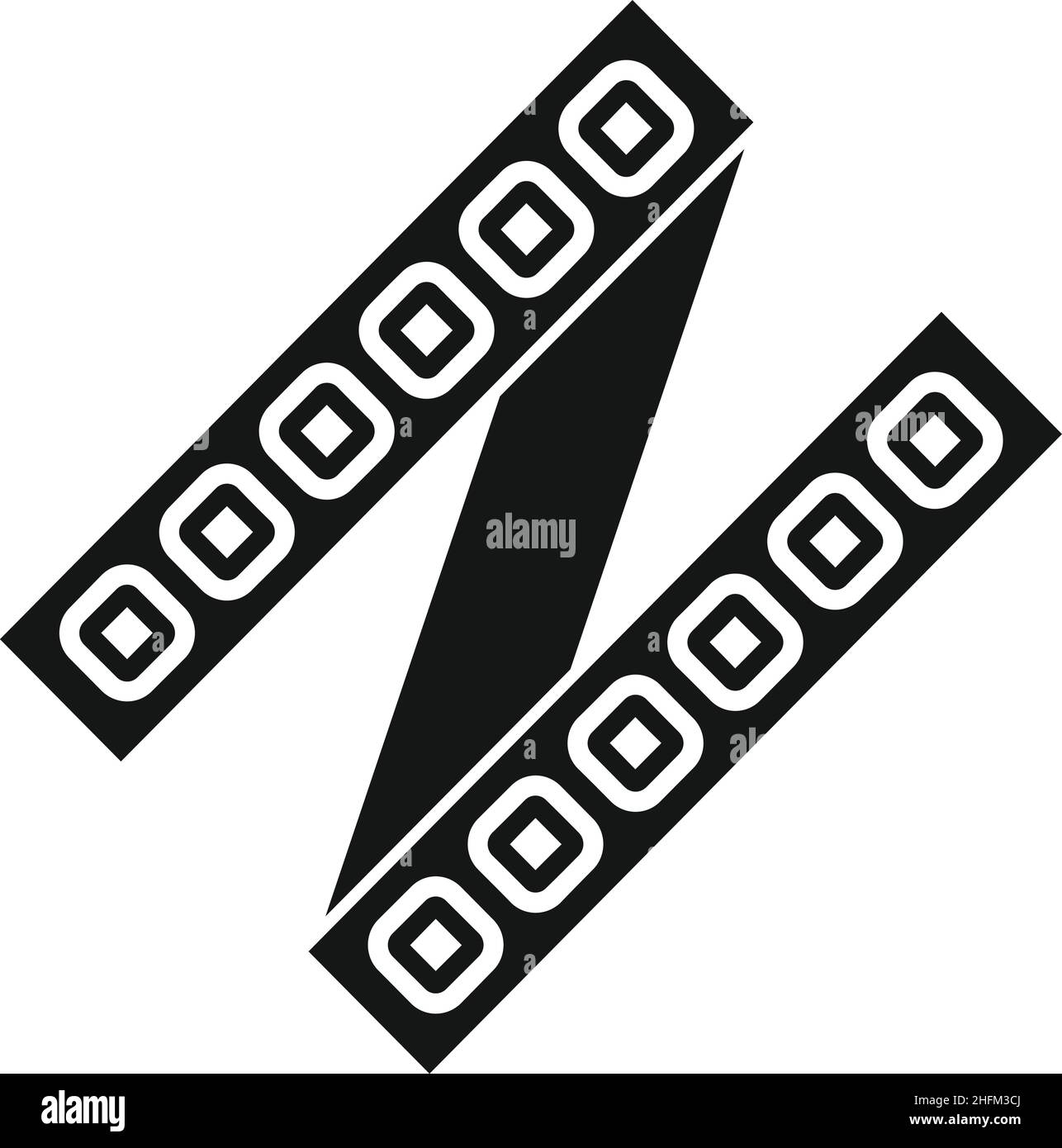 Panel led strip icon simple vector. Diode light. Module chip Stock ...