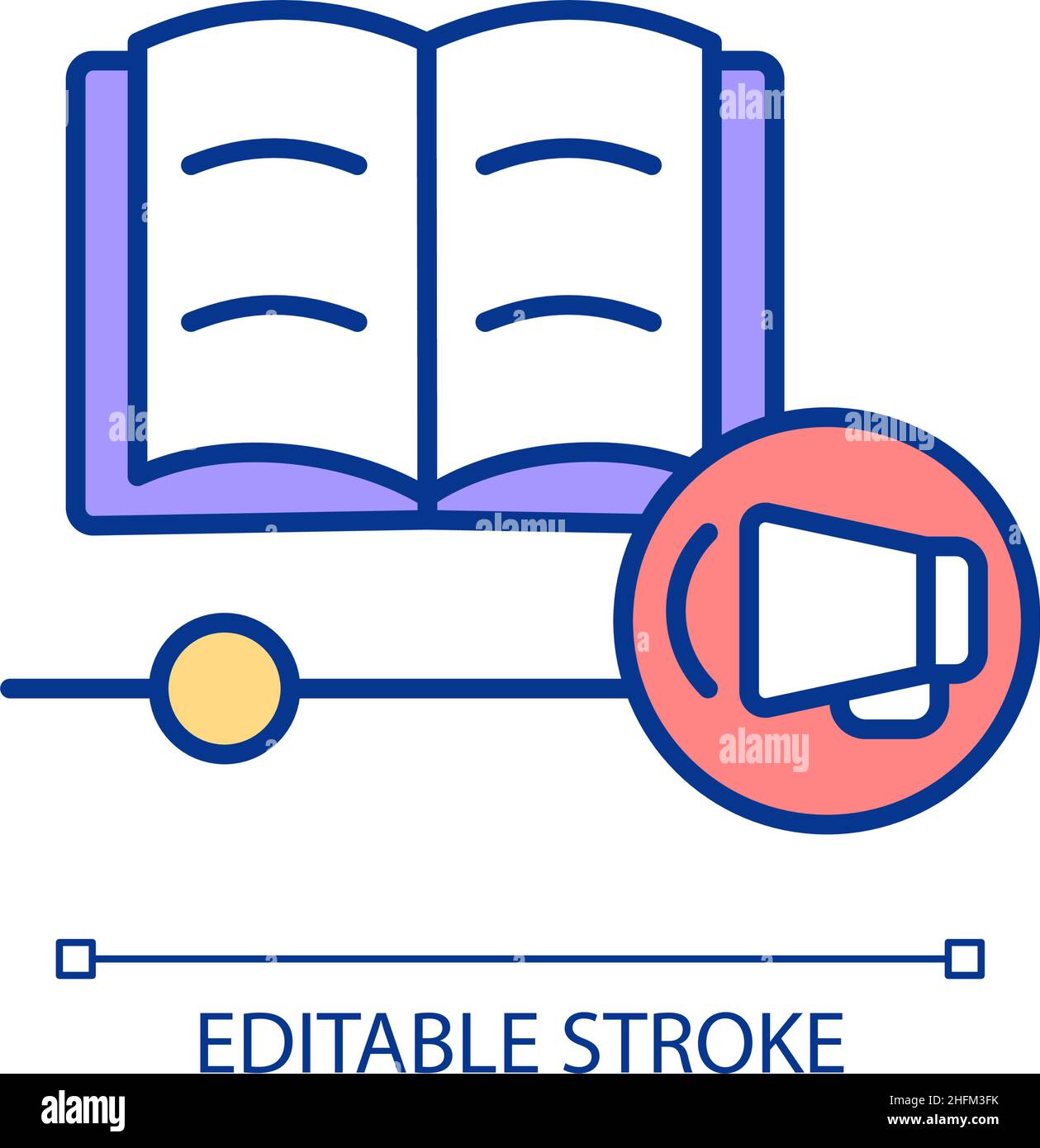 Audiobook RGB color icon Stock Vector Image & Art - Alamy