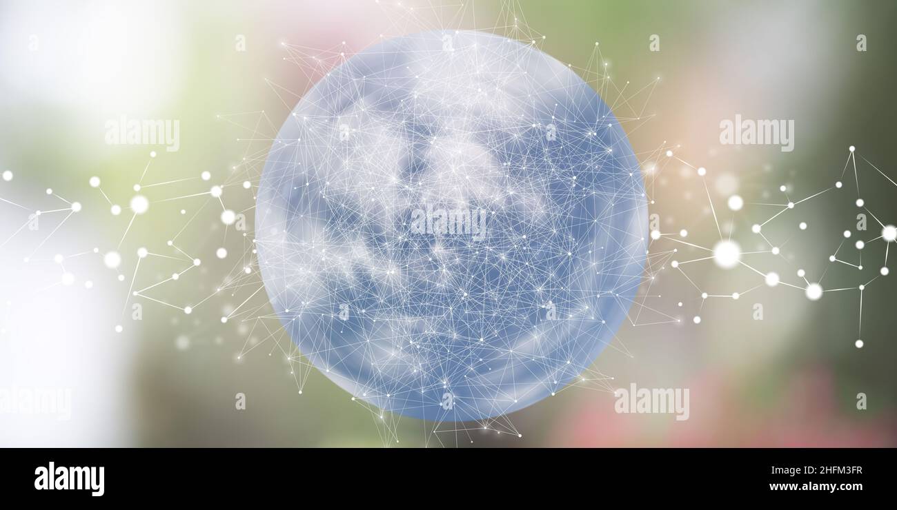 Illustration of a global connection concept Stock Photo - Alamy