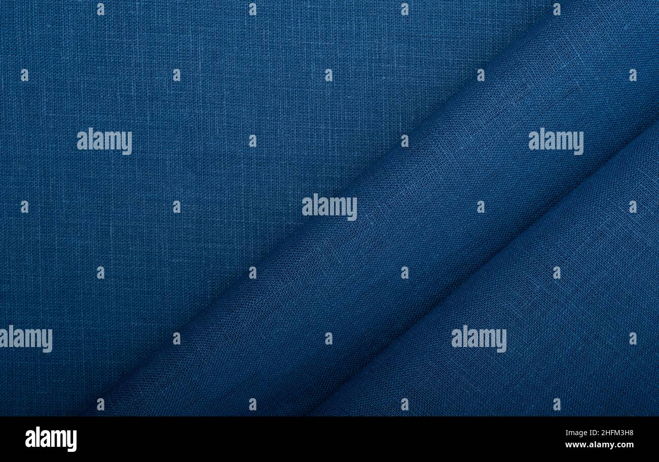 Wrinkled linen cloth folded napkins. Linen fabric texture. Concept of ...