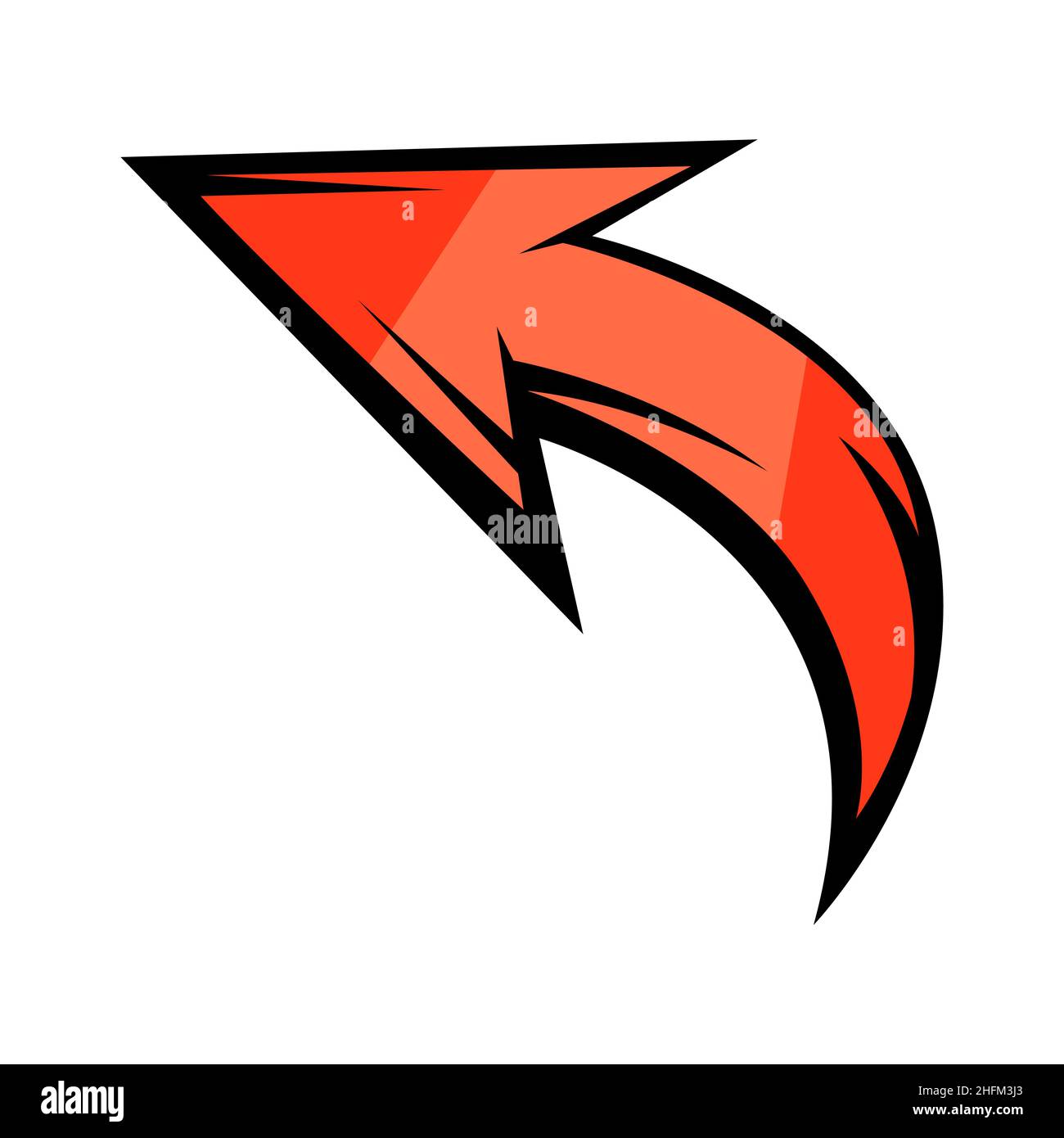 Illustration of abstract graffiti arrow. Cartoon teenage creative image ...