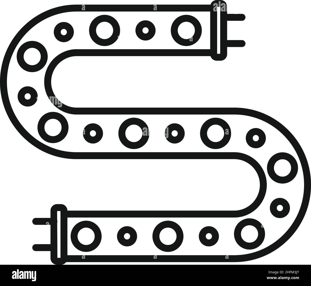 Room led strip icon outline vector. Diode light. Stripe module Stock ...