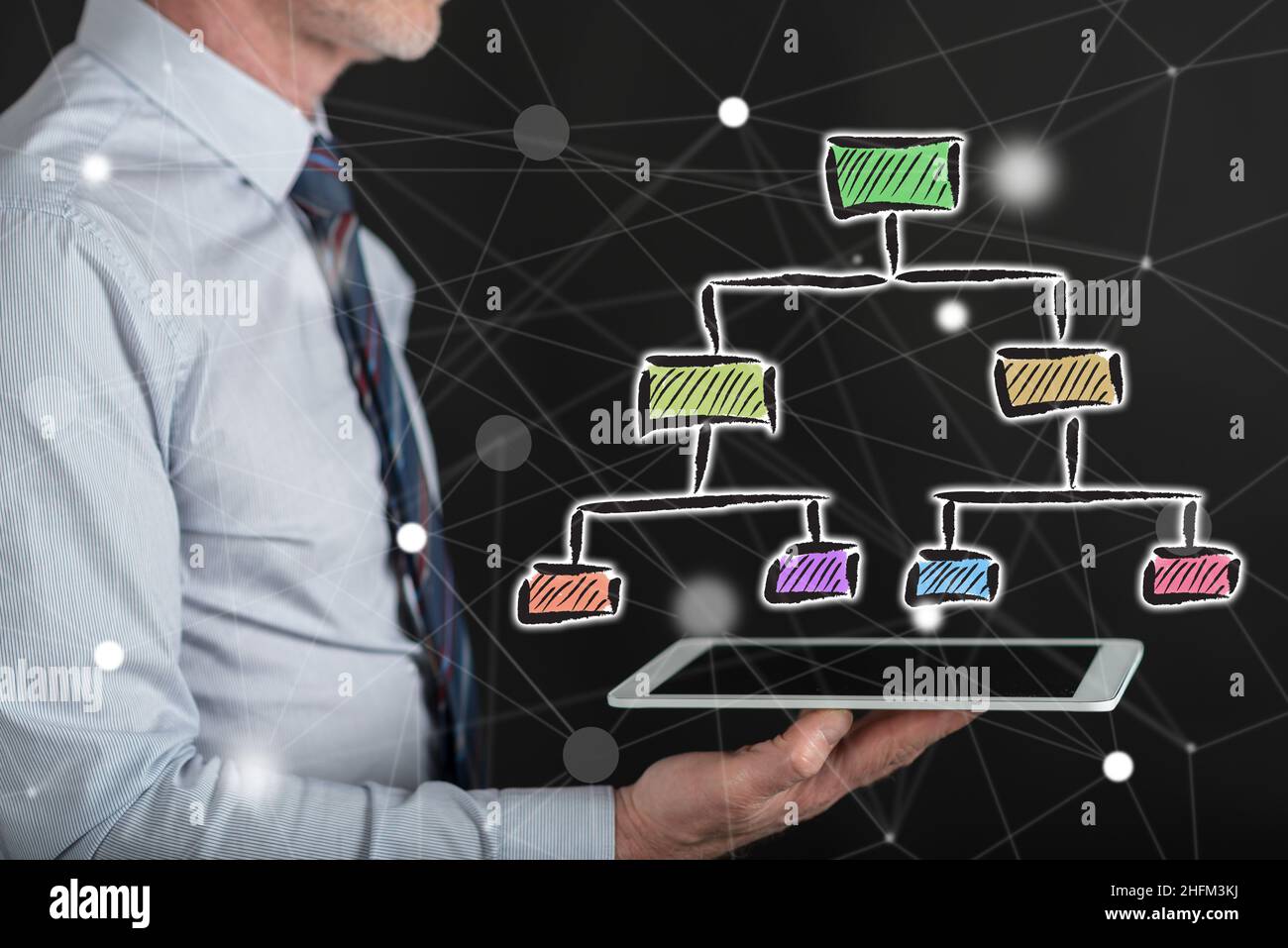 Organizational structure concept hand hi-res stock photography and ...