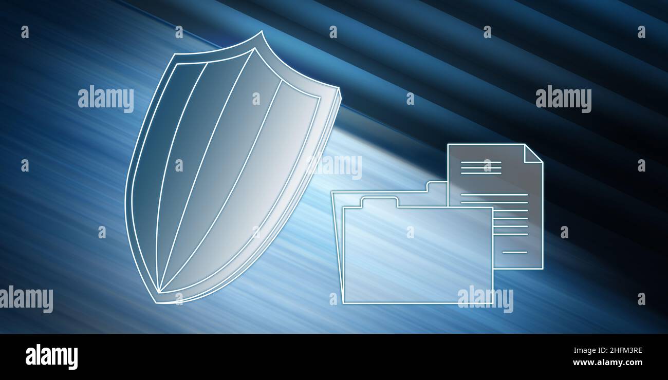 Illustration of a data protection concept Stock Photo - Alamy