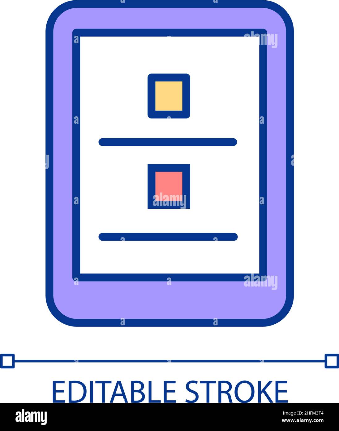 Tablet interface RGB color icon Stock Vector Image & Art - Alamy