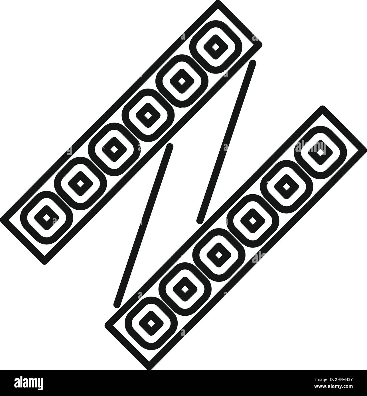 Eco led strip icon outline vector. Diode light. Stripe tape Stock ...