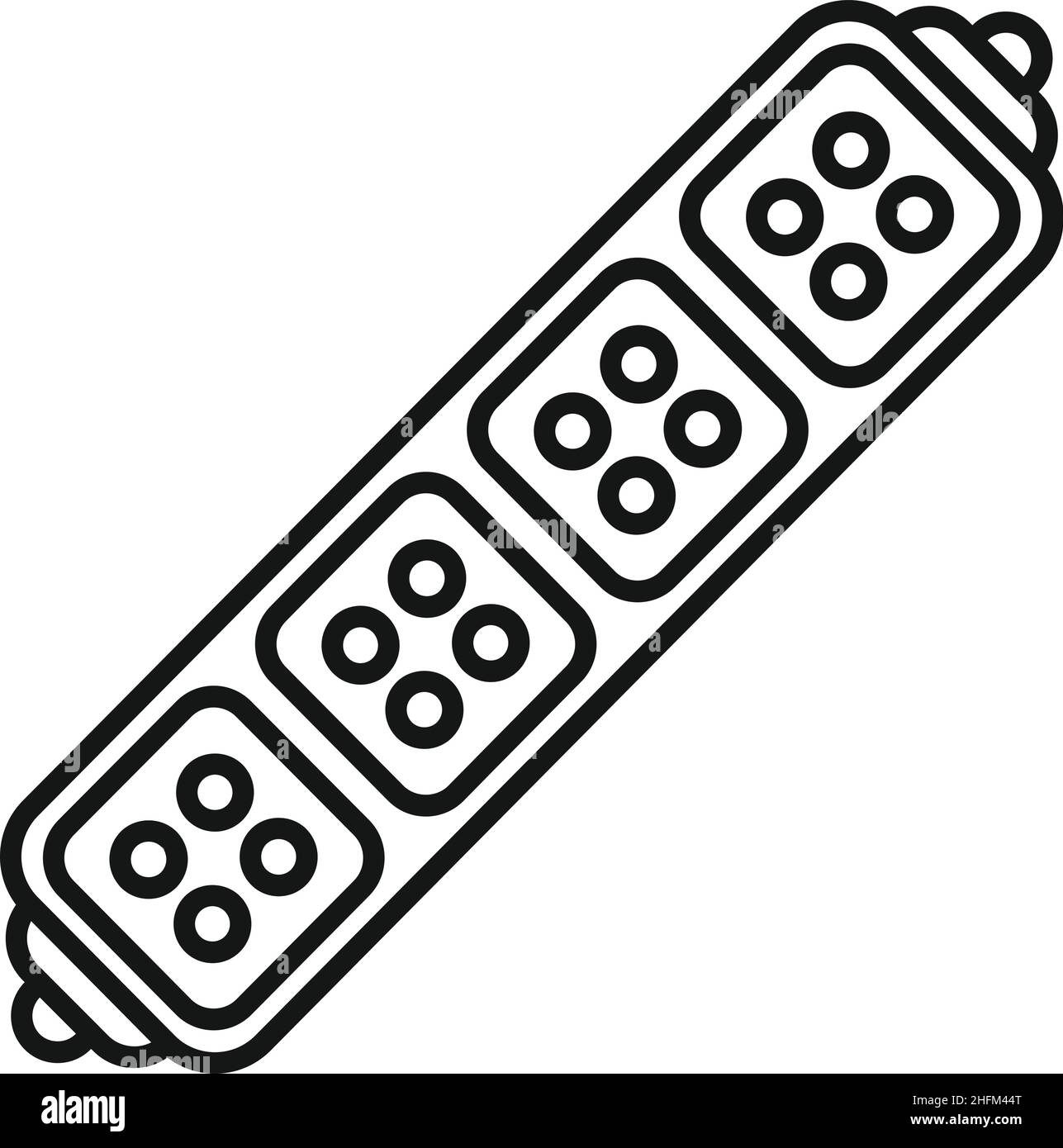 Panel led strip icon outline vector. Diode light. Module chip Stock ...