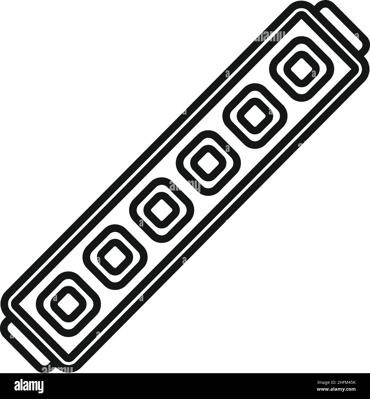 Semiconductor led strip icon outline vector. Diode stripe. Tape module ...