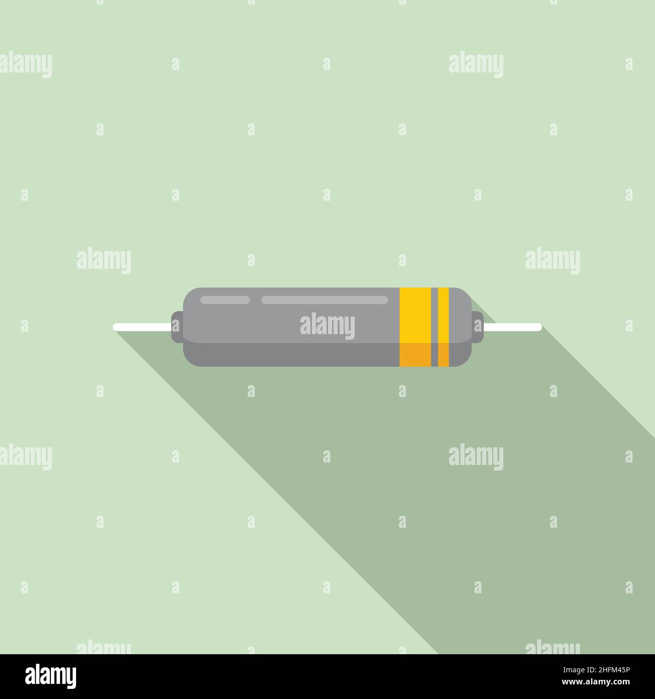 Electronic capacitor icon flat vector. Component resistor. Circuit ...