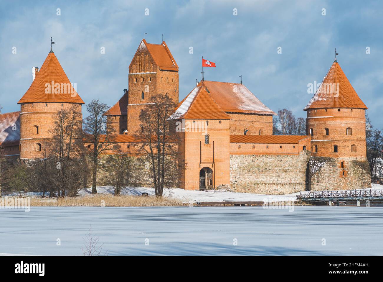 Medieval castle of Trakai, Vilnius, Lithuania, Eastern Europe, located ...