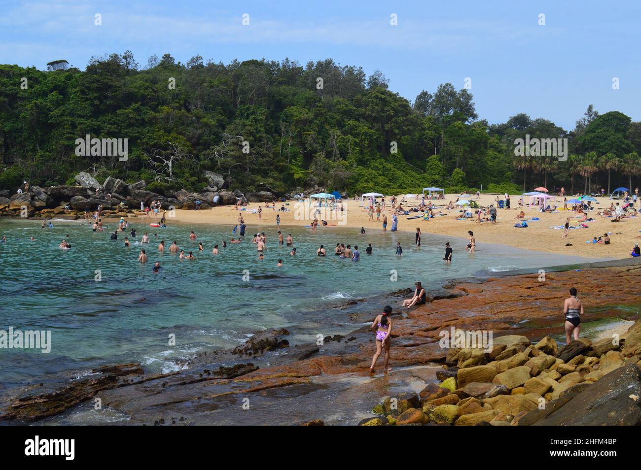A view at Shelly Beach near the Sydney seaside suburb of Manly, NSW ...