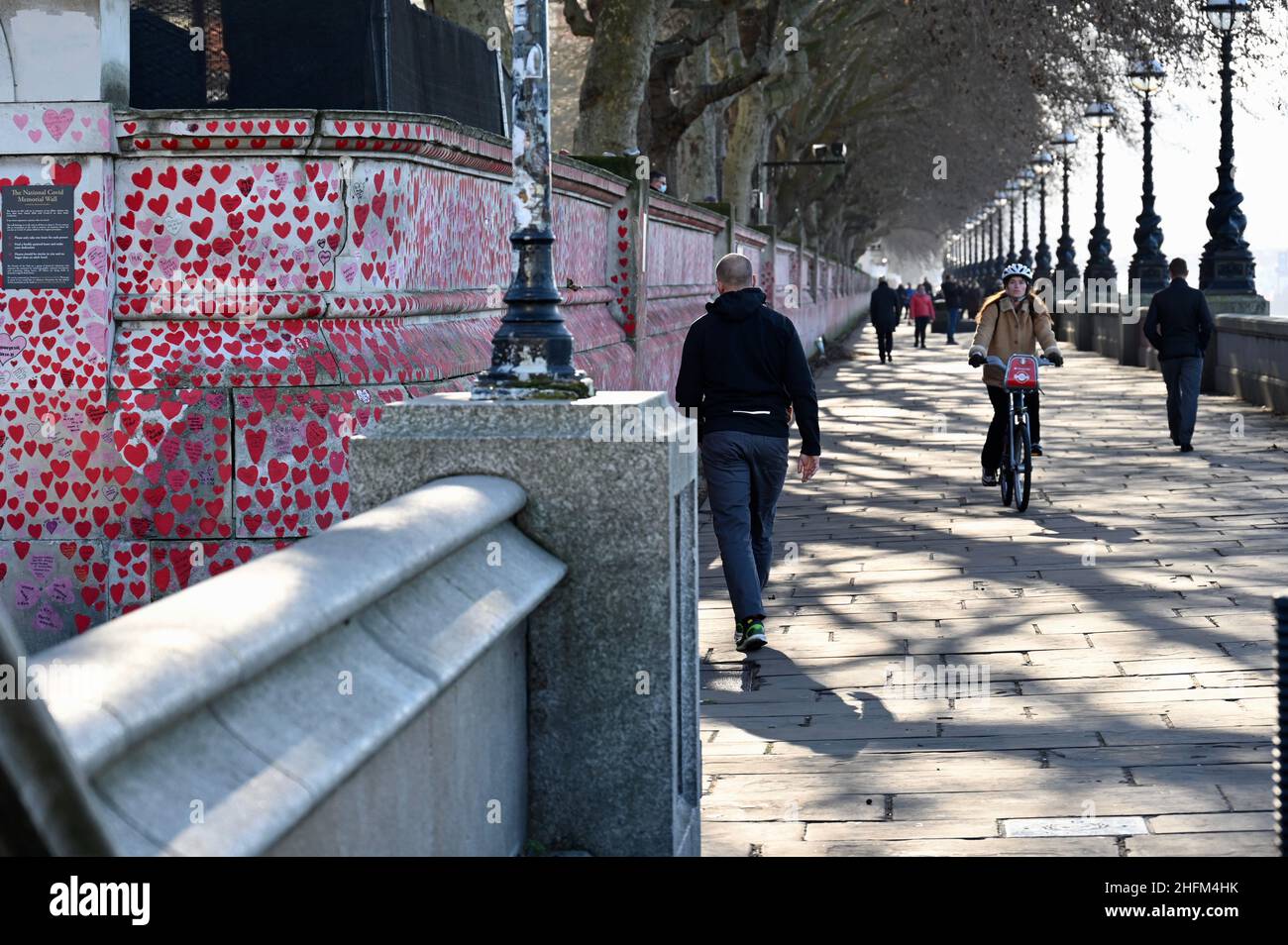 Westminster, London, UK. The National Covid Memorial Wall opposite The ...