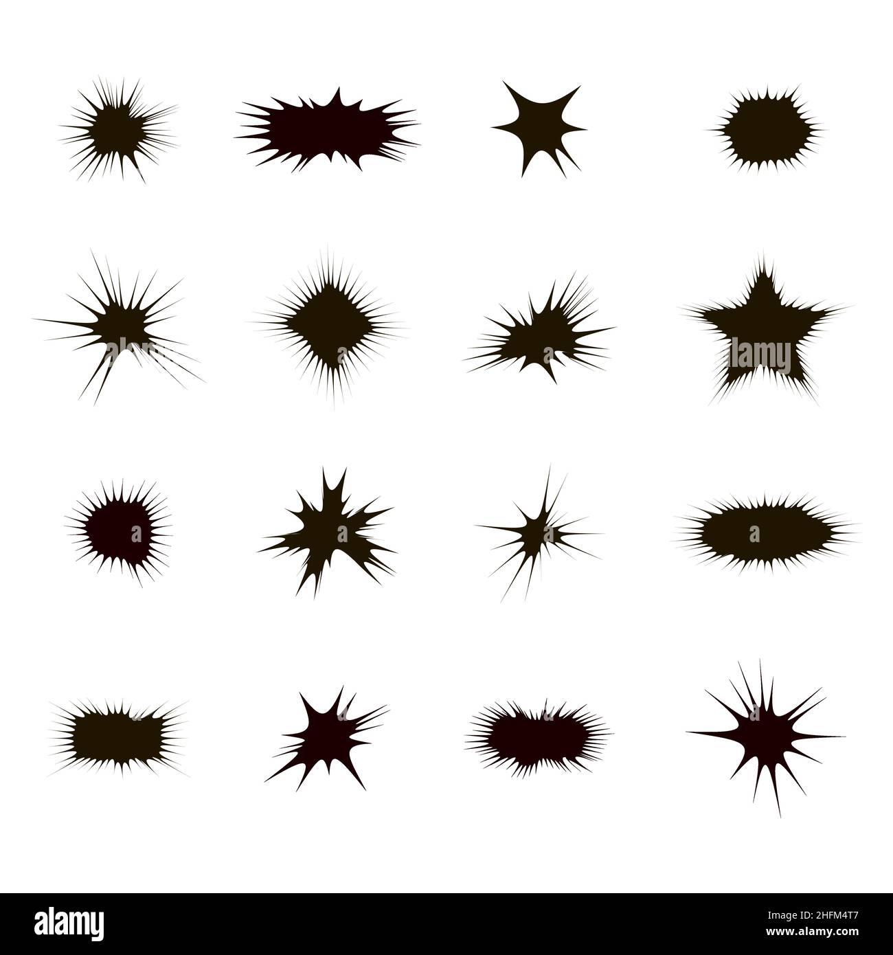 Explode Flash, Cartoon Explosion, Star Burst Isolated on White ...