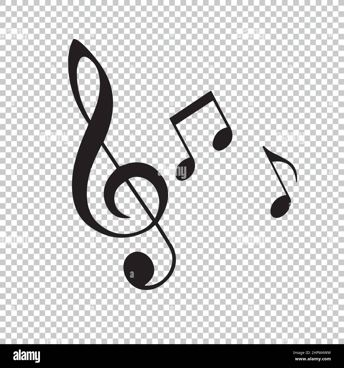 Vector icons set music note treble clef icon signs on checked ...