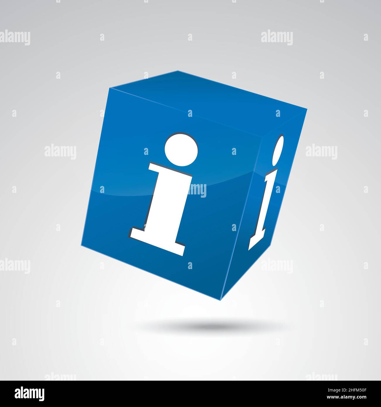 3d information cube sign or info point symbol. Vector illustration. Eps ...