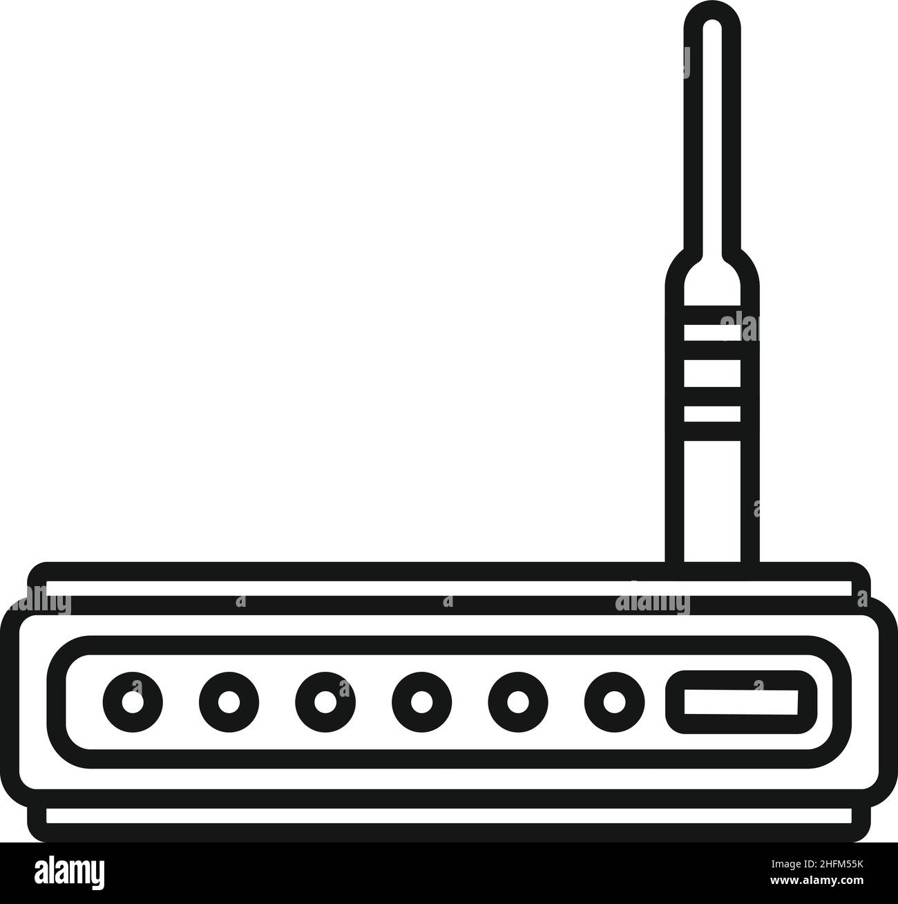 Network modem icon outline vector. Internet router. Wlan equipment ...