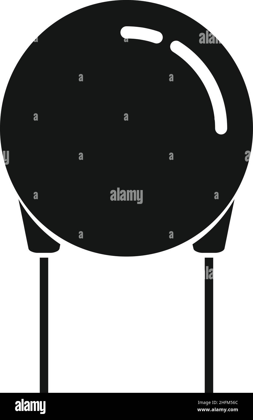 Fuse capacitor icon simple vector. Resistor circuit. Chip diode Stock ...