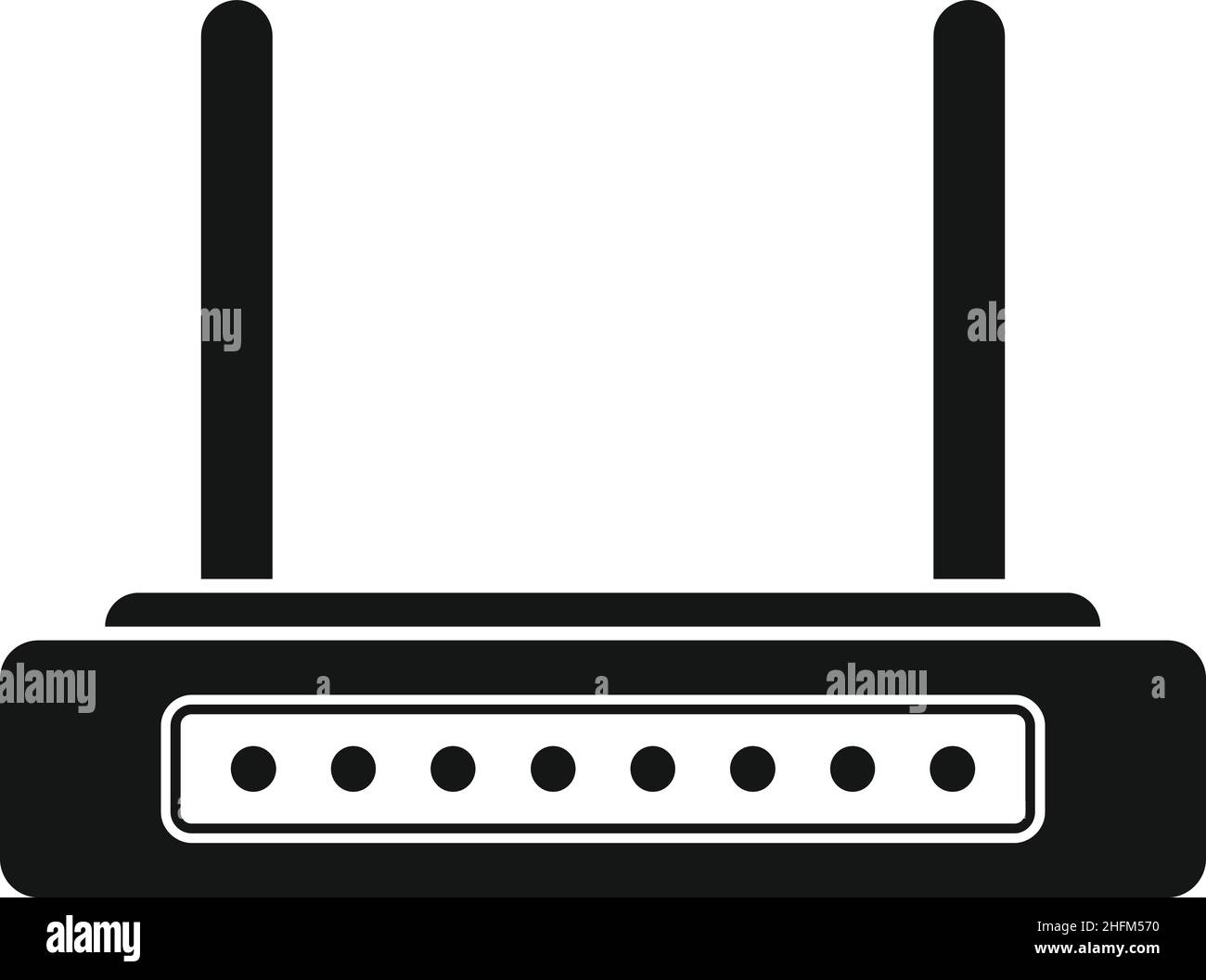 Broadband modem icon simple vector. Internet router. Device hub Stock ...