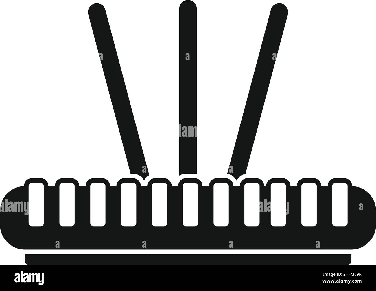 Ethernet modem icon simple vector. Wirelesss device. Lan switch Stock ...