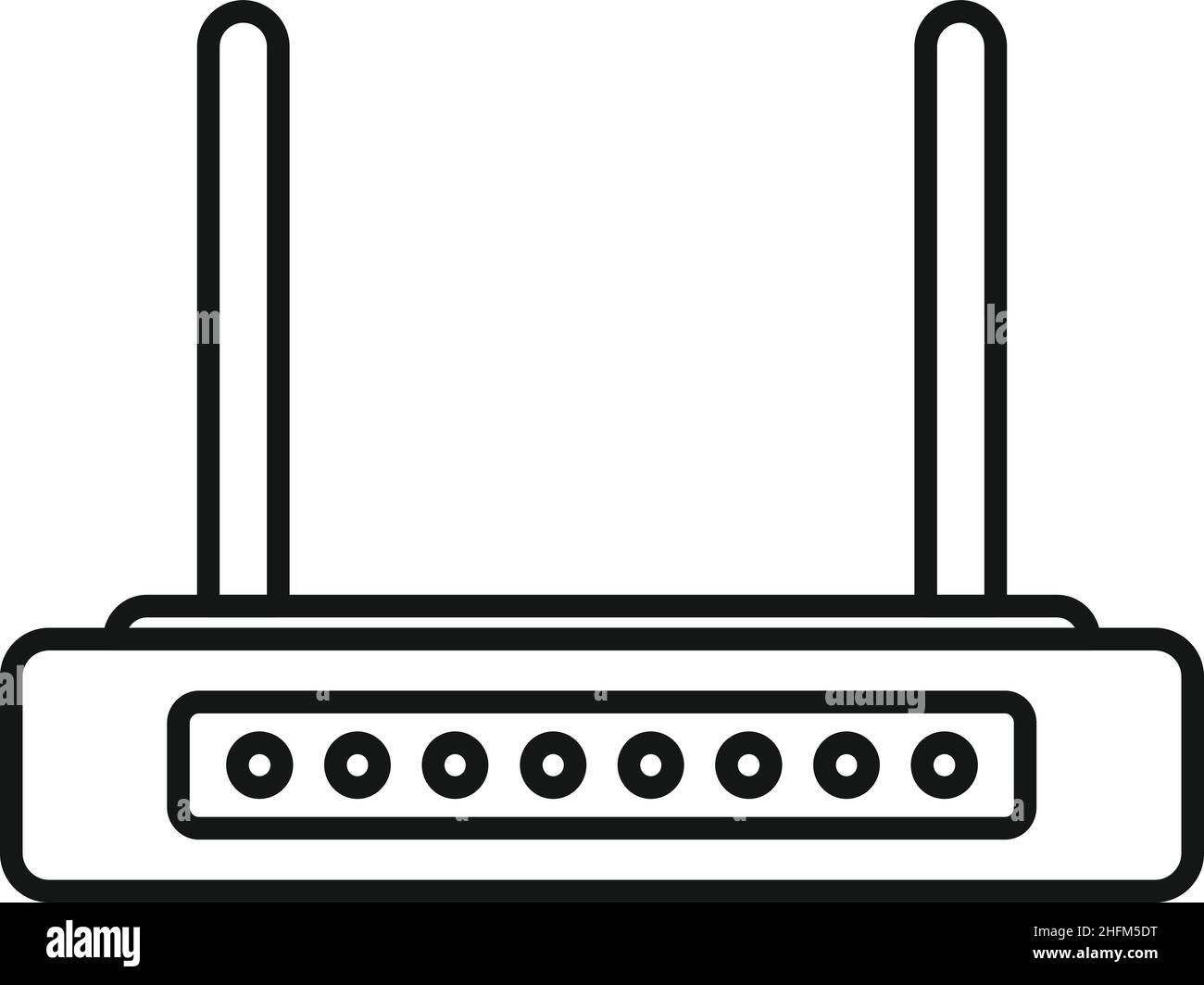Internet modem icon outline vector. Wifi equipment. Network wireless ...