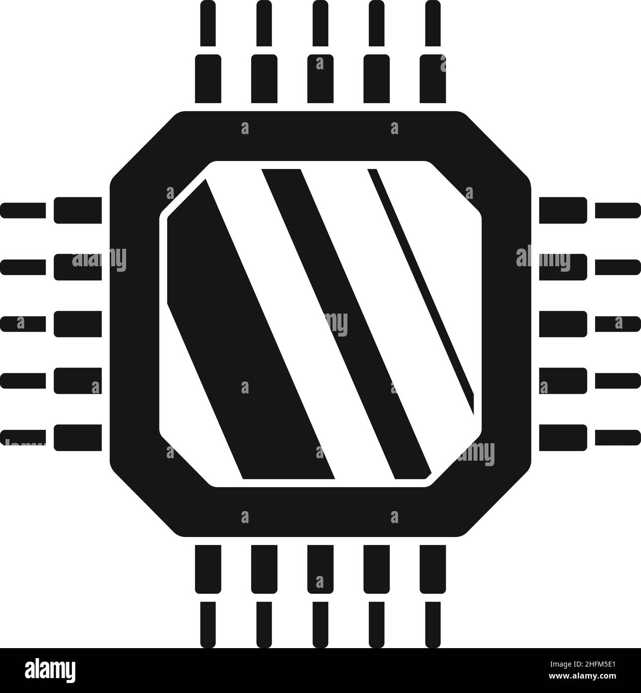 Data cpu icon simple vector. Digital computer. Core micro Stock Vector ...