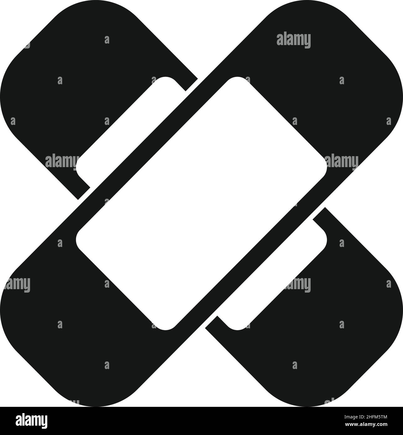 Medical plaster icon simple vector. Hand bandage. Head damage Stock ...