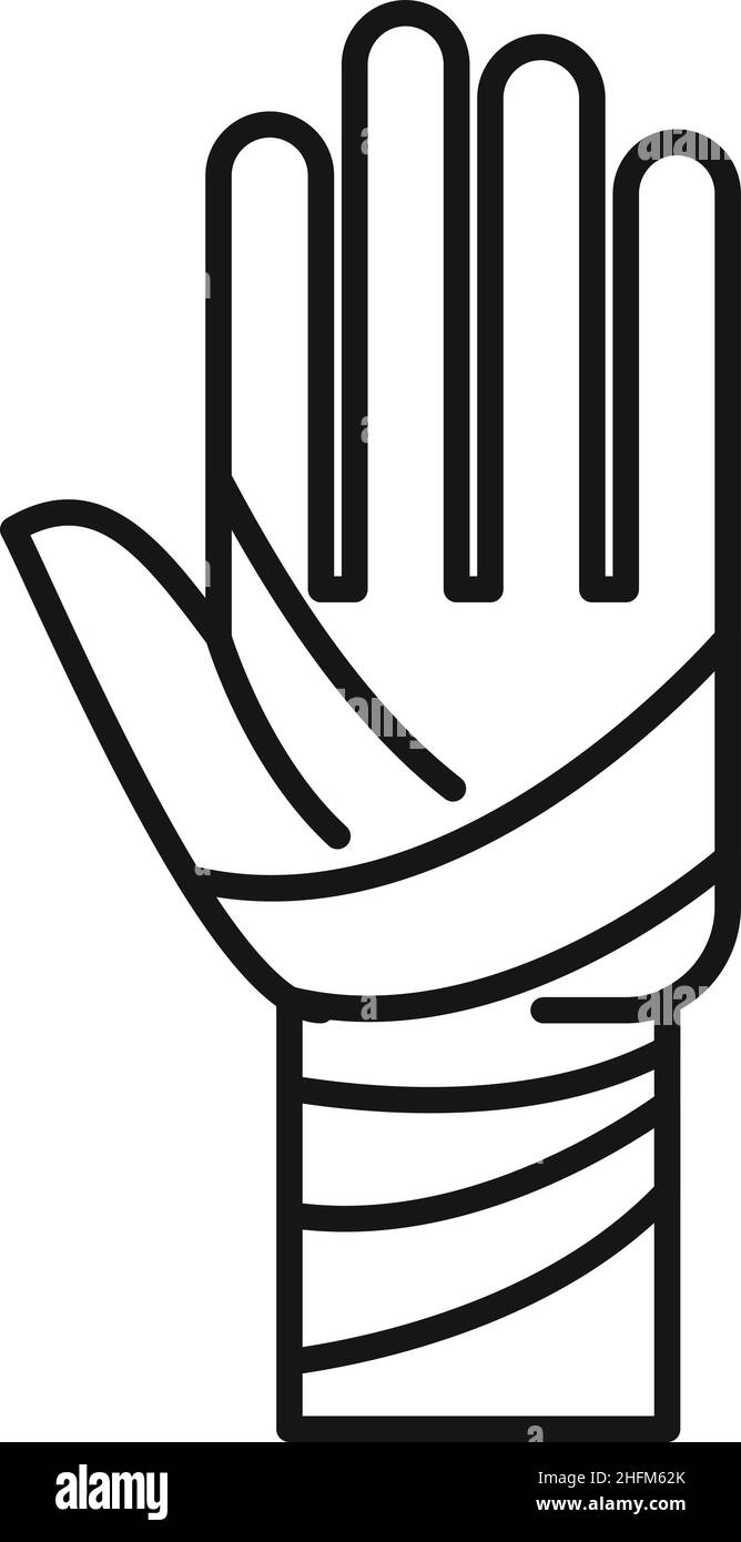 Hand injury icon outline vector. Arm fracture. Broken doctor Stock ...