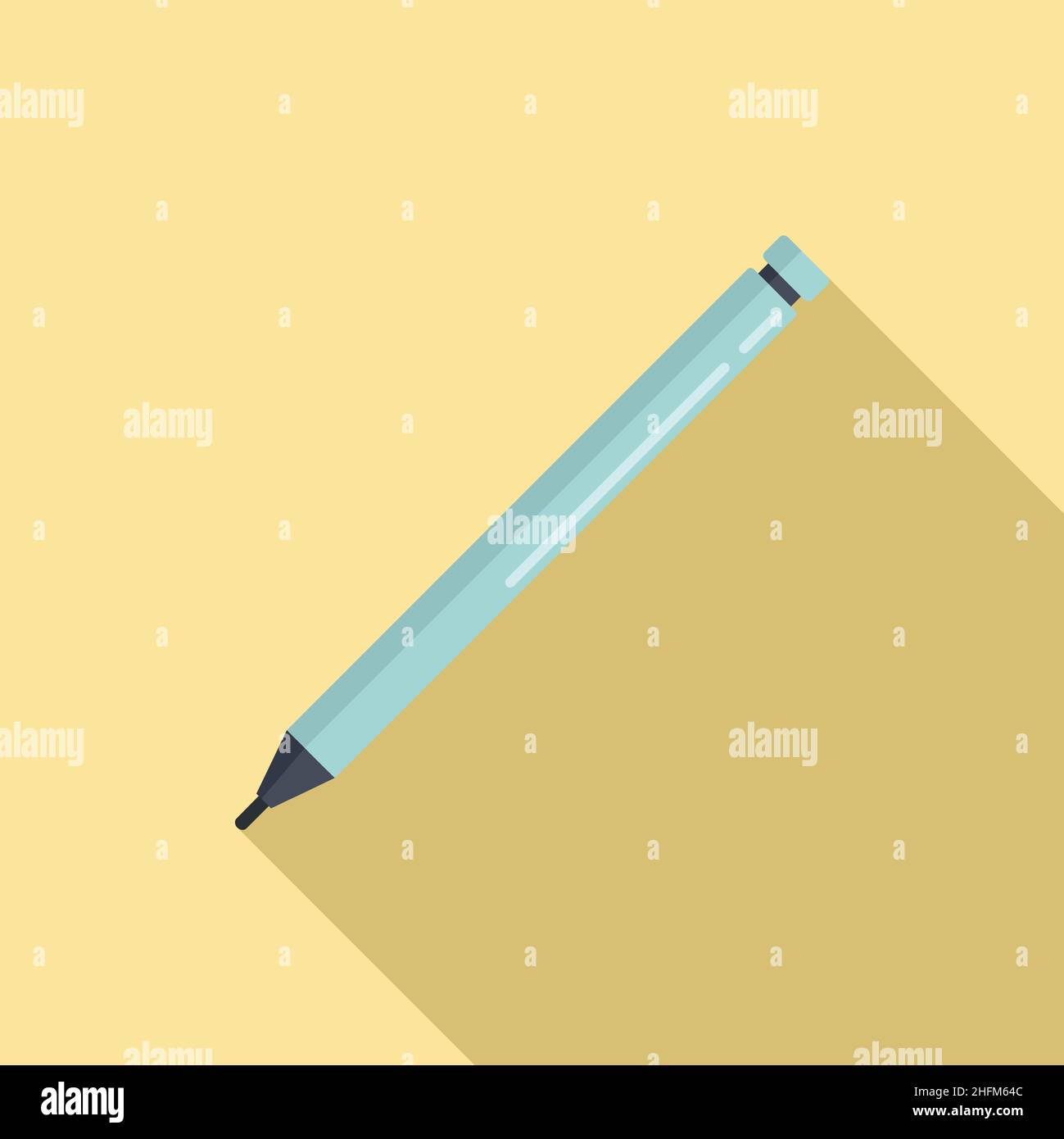 Artist pen icon flat vector. Ink signature. Graphic pencil Stock Vector ...