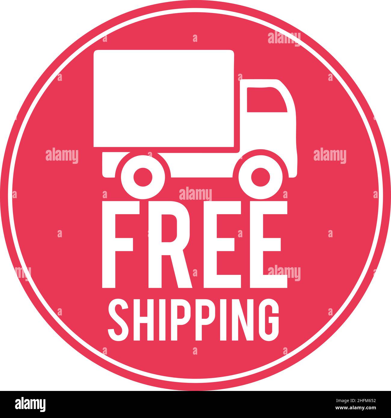 free shipping icon, label in vector Stock Vector Image & Art - Alamy
