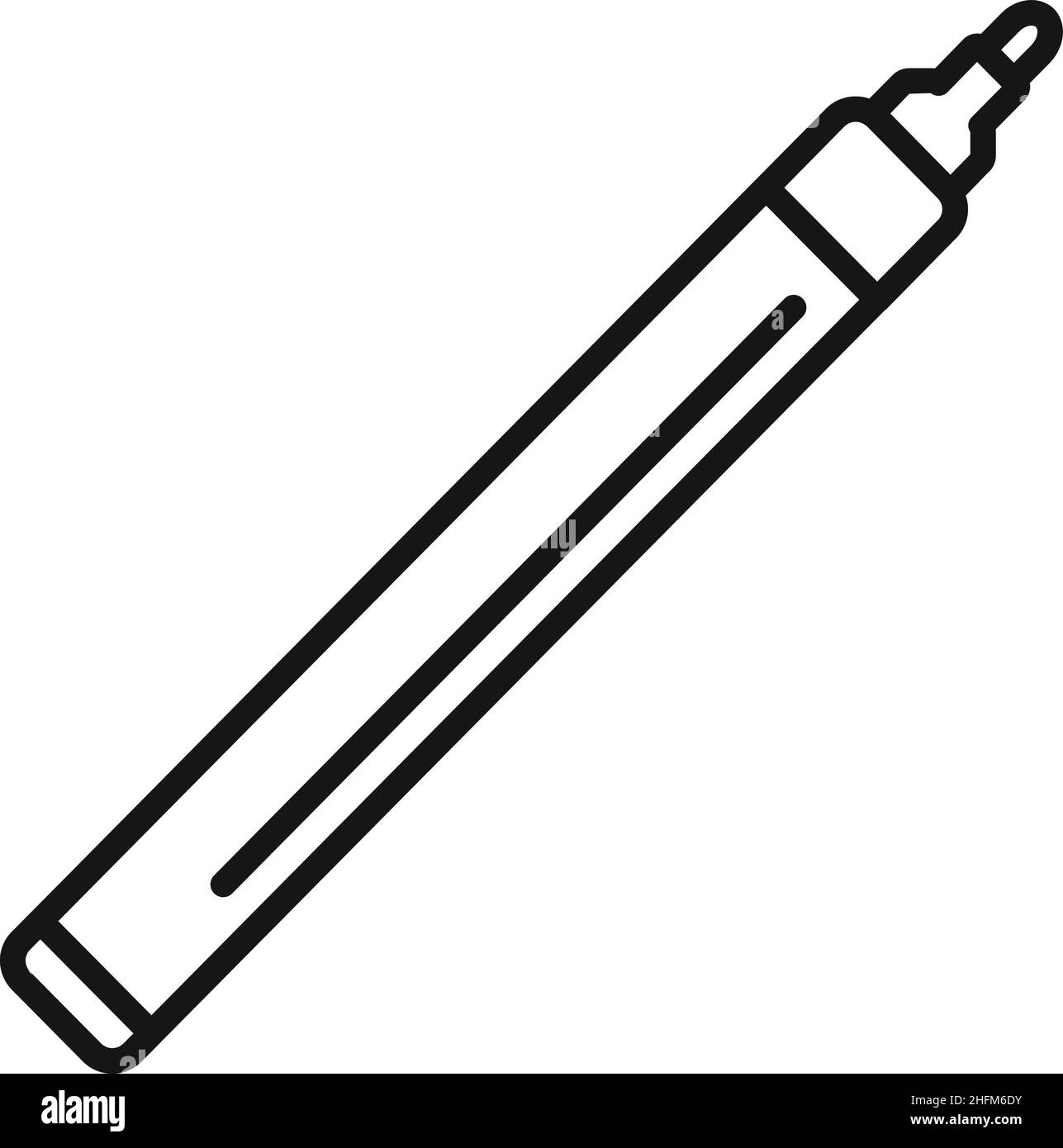 Letter marker icon outline vector. Tool ink. Writing graphic Stock ...